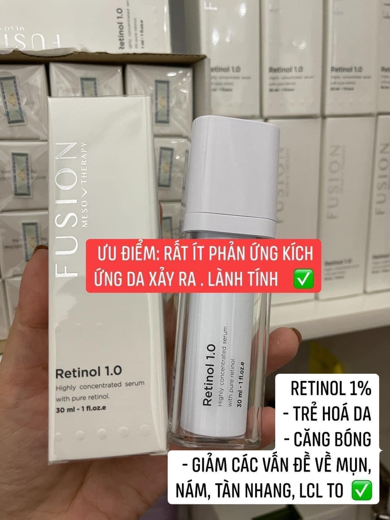 Review Fusion Retinol 1.0 Meso Therapy - kem dưỡng chống lão hóa