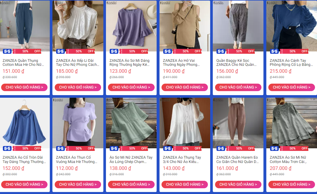 Top 20 các shop bán quần áo đẹp uy tín trên Lazada mới nhất 2022